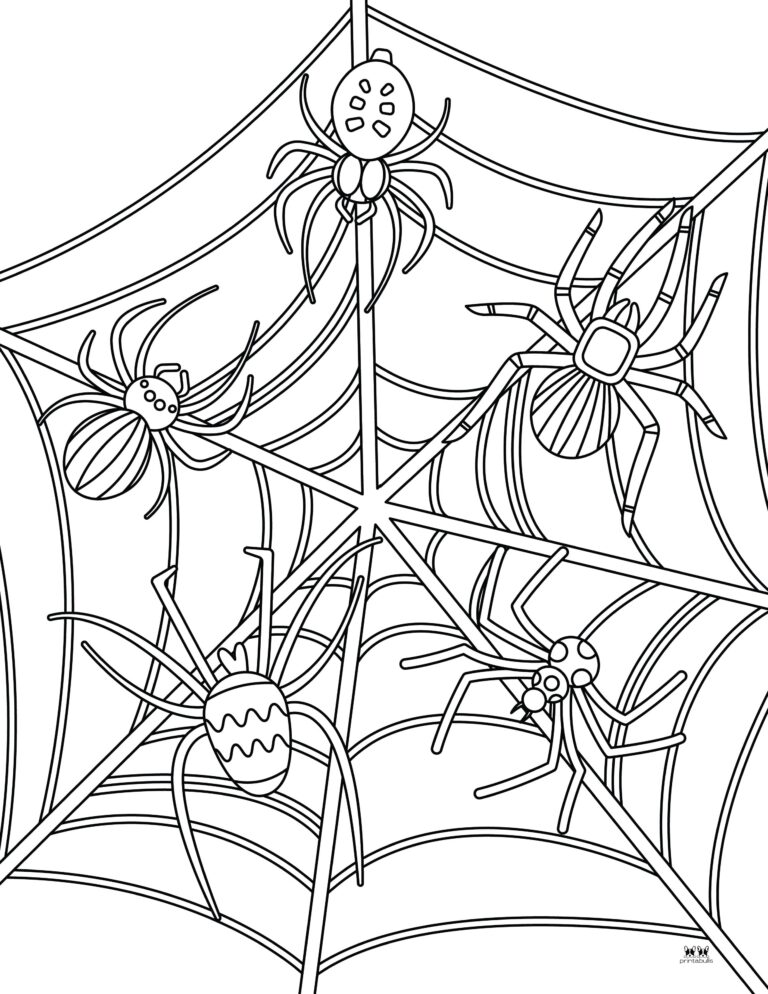 Halloween Spider Coloring Pages - 25 FREE Pages | Printabulls