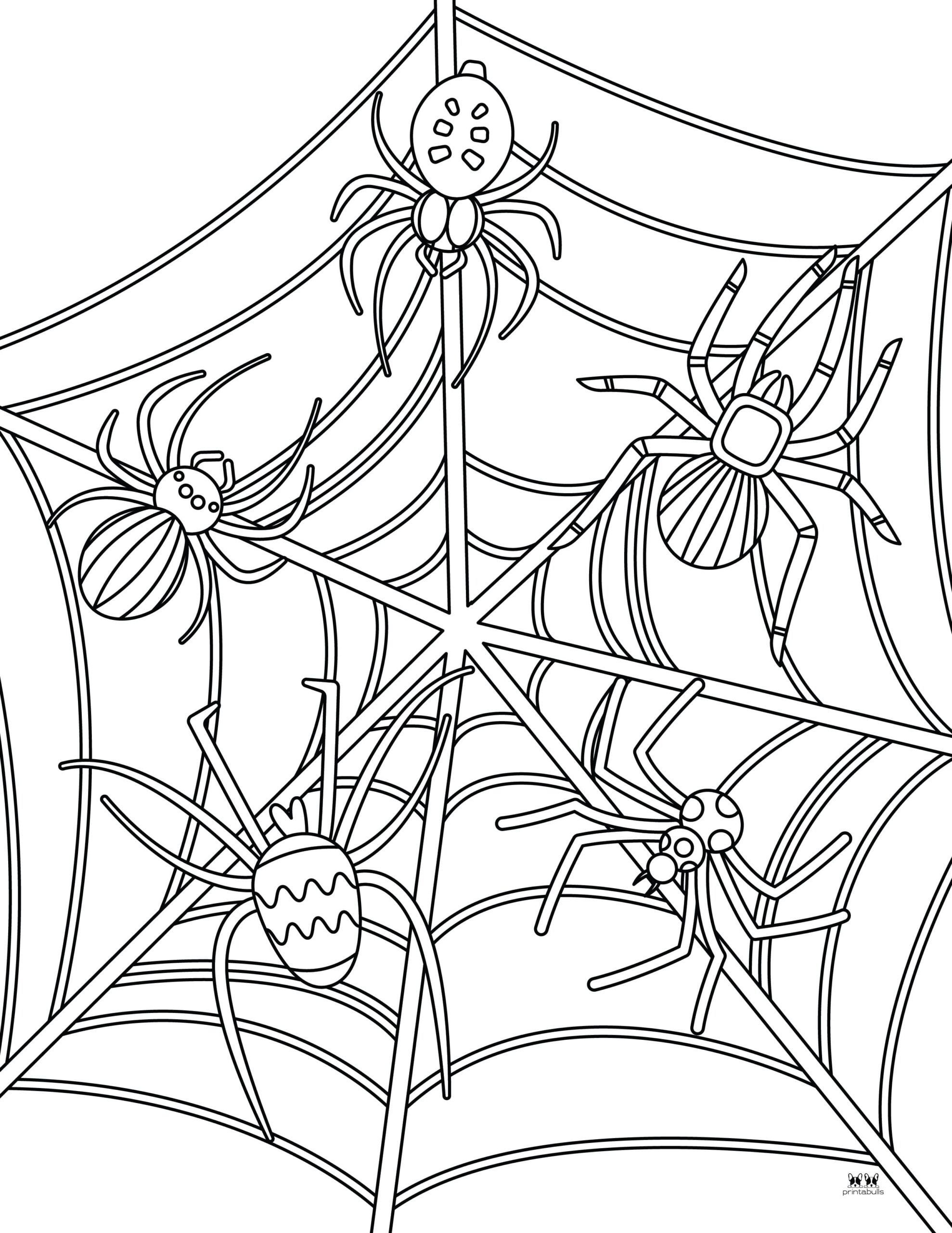 Halloween Spider Coloring Pages - 25 FREE Pages | Printabulls
