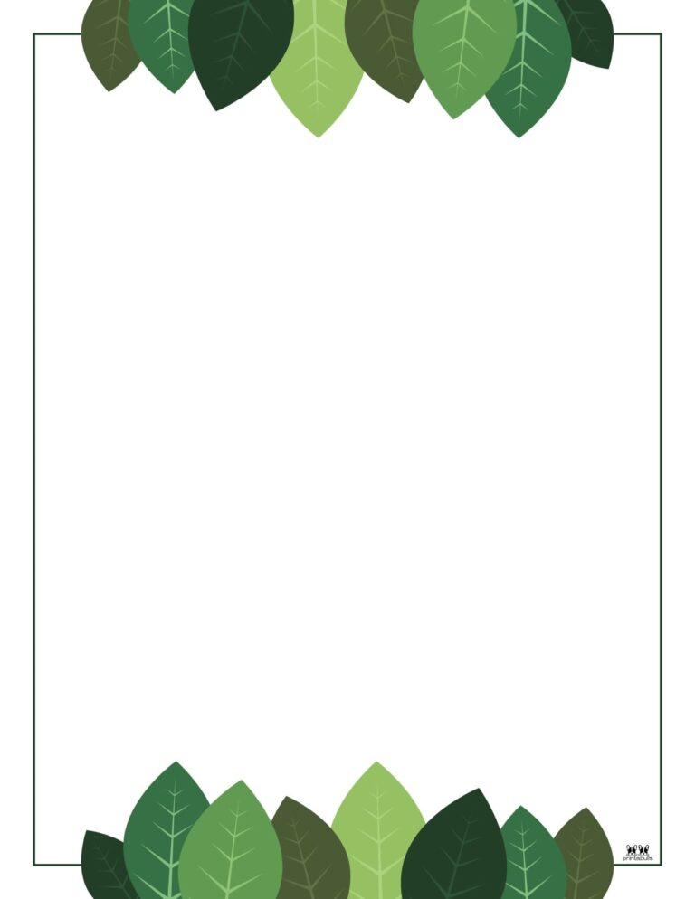 Leaf Borders - 30 FREE Printable Borders | Printabulls