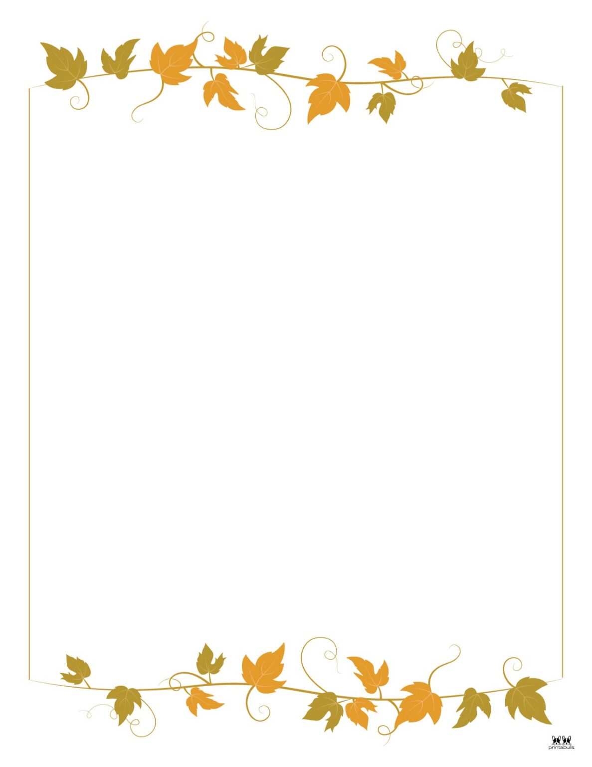 Leaf Borders - 30 FREE Printable Borders | Printabulls