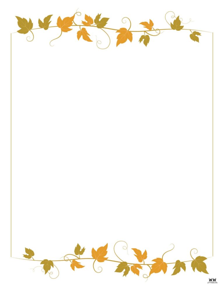 Leaf Borders - 30 FREE Printable Borders | Printabulls