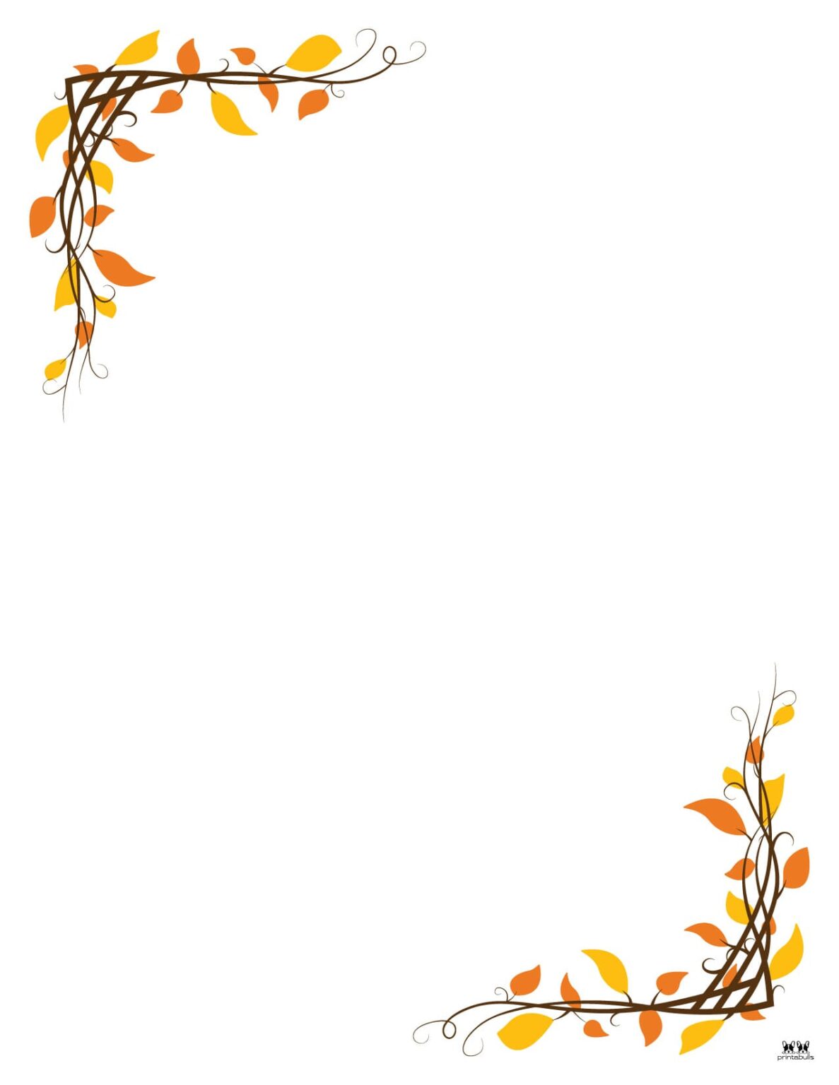 Leaf Borders - 30 FREE Printable Borders | Printabulls