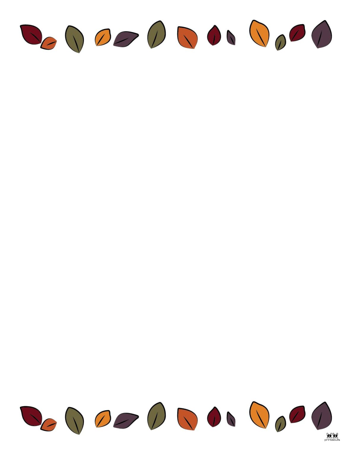 Leaf Borders - 30 FREE Printable Borders | Printabulls