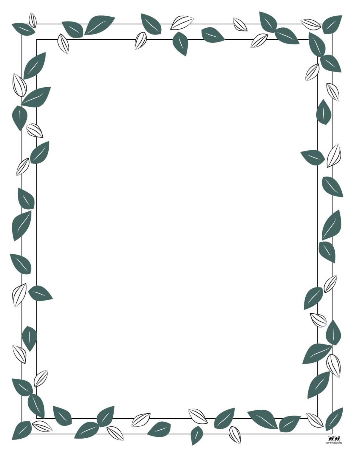 Leaf Borders - 30 FREE Printable Borders | Printabulls