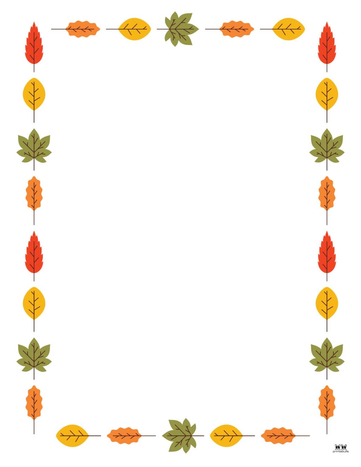 Leaf Borders - 30 FREE Printable Borders | Printabulls