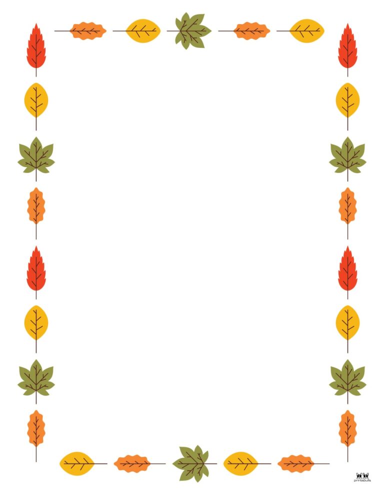 Leaf Borders - 30 FREE Printable Borders | Printabulls