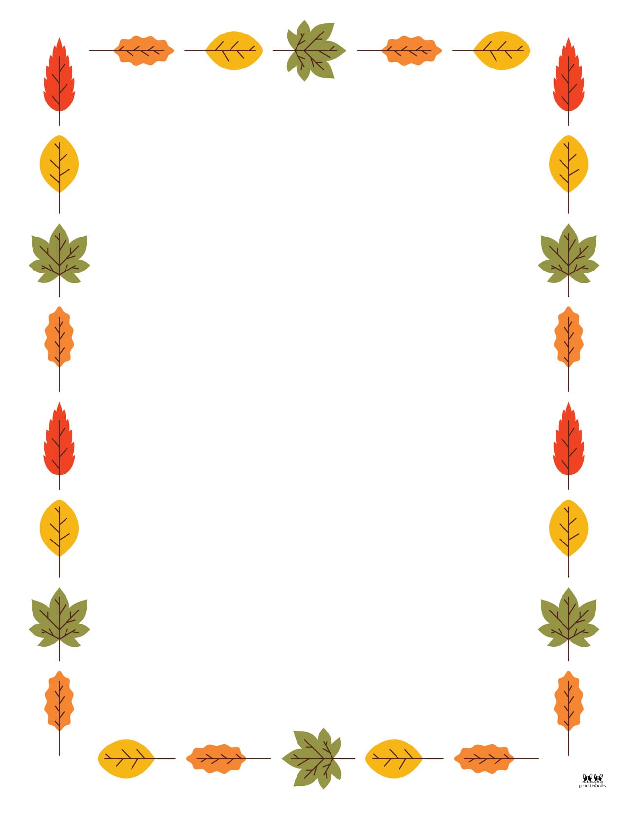 Leaf Borders - 30 FREE Printable Borders | Printabulls