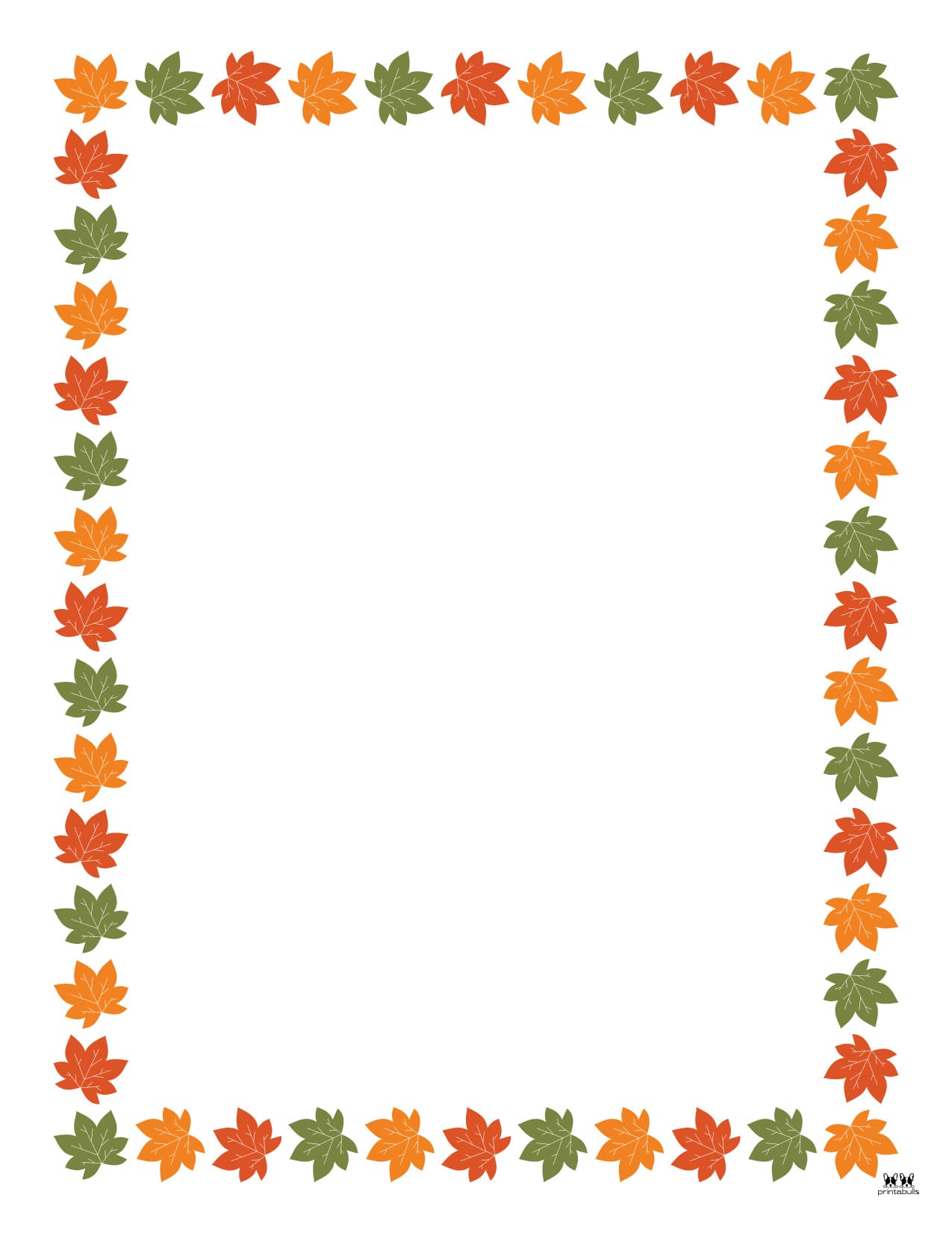Leaf Borders - 30 FREE Printable Borders | Printabulls