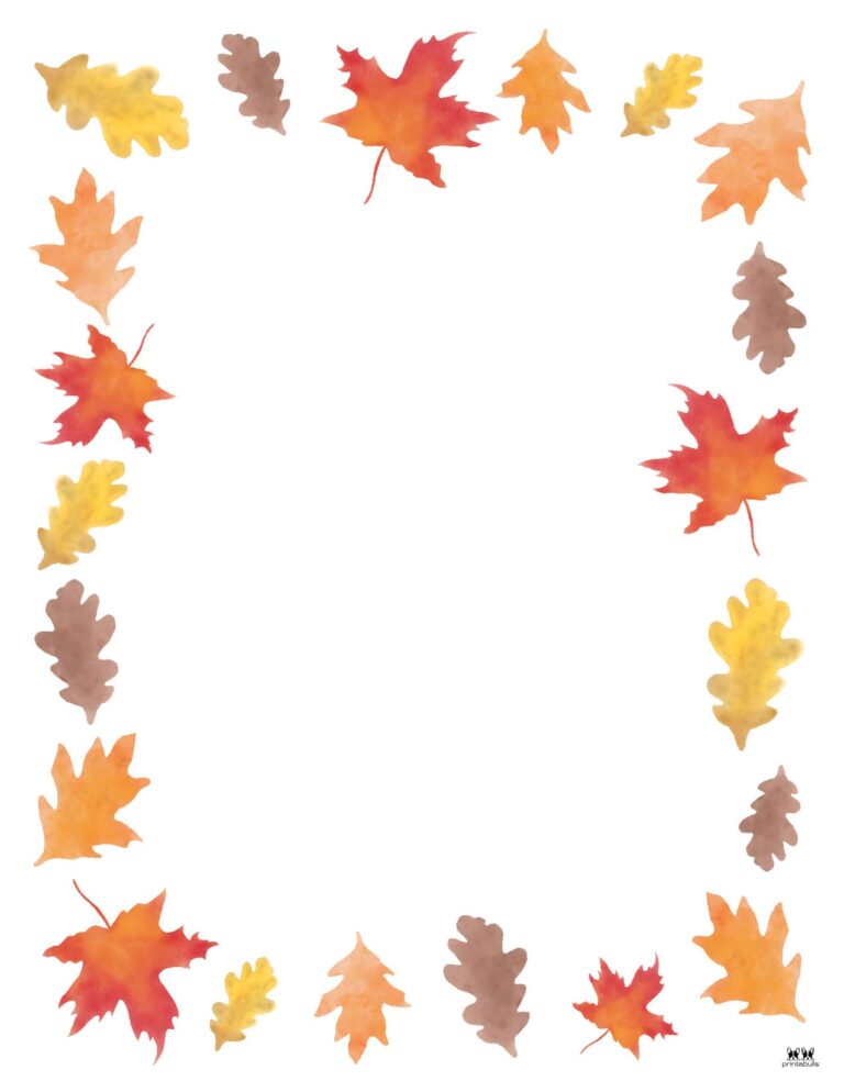 Leaf Borders - 30 FREE Printable Borders | Printabulls