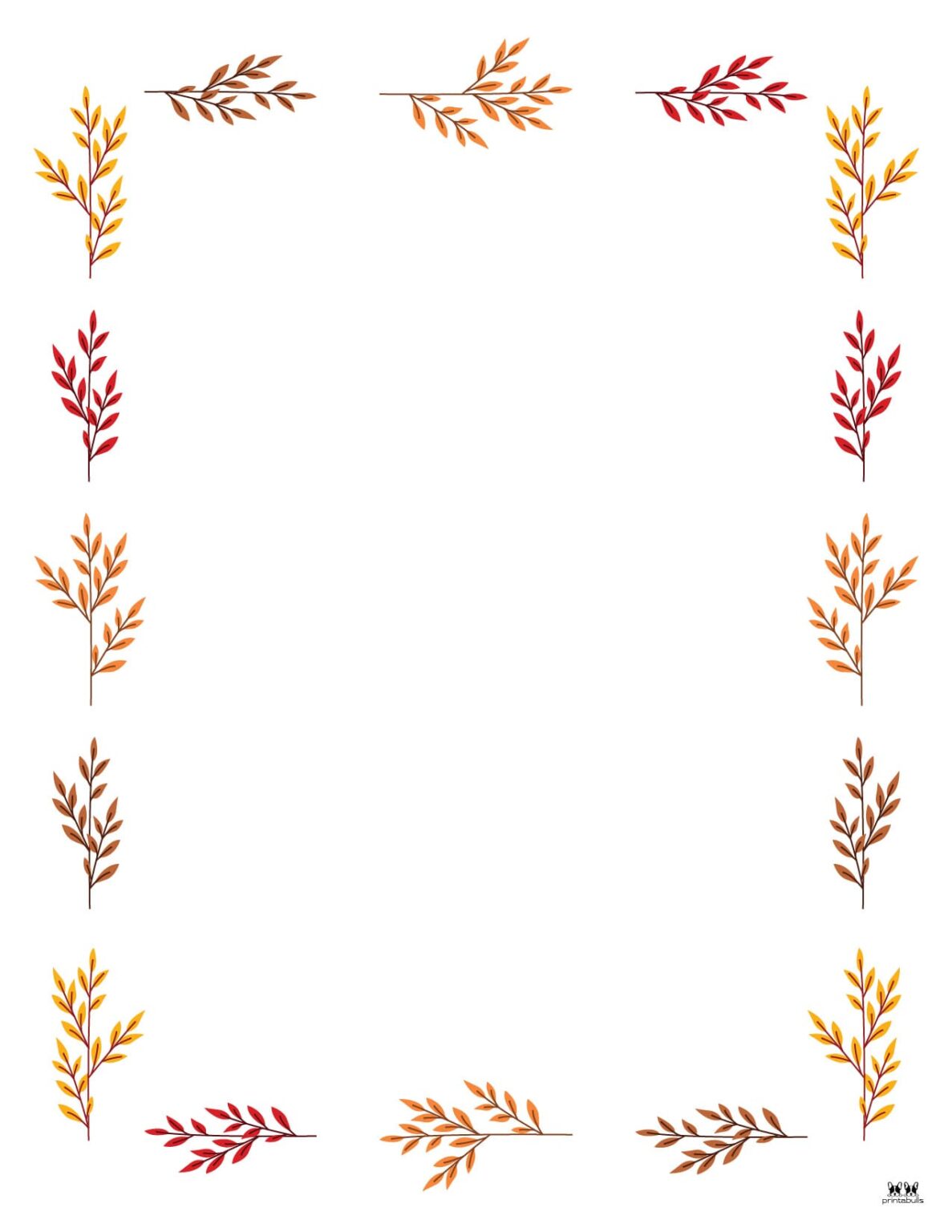 Leaf Borders - 30 FREE Printable Borders | Printabulls