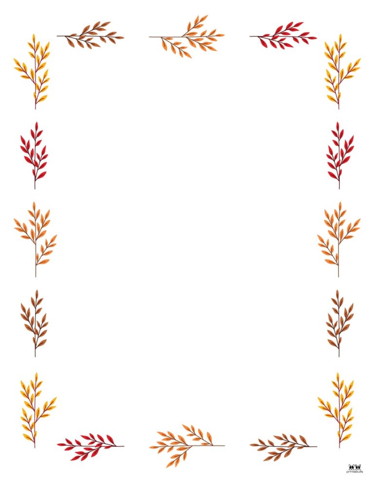 Leaf Borders - 30 FREE Printable Borders | Printabulls
