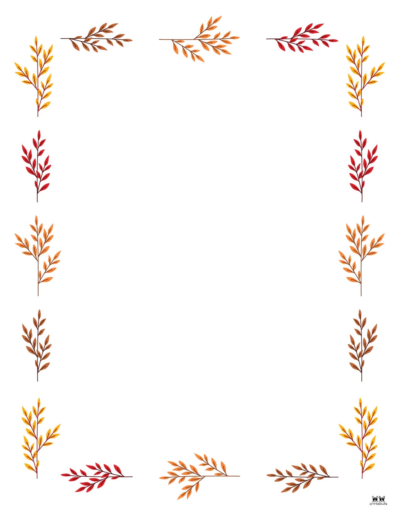 Leaf Borders - 30 FREE Printable Borders | Printabulls