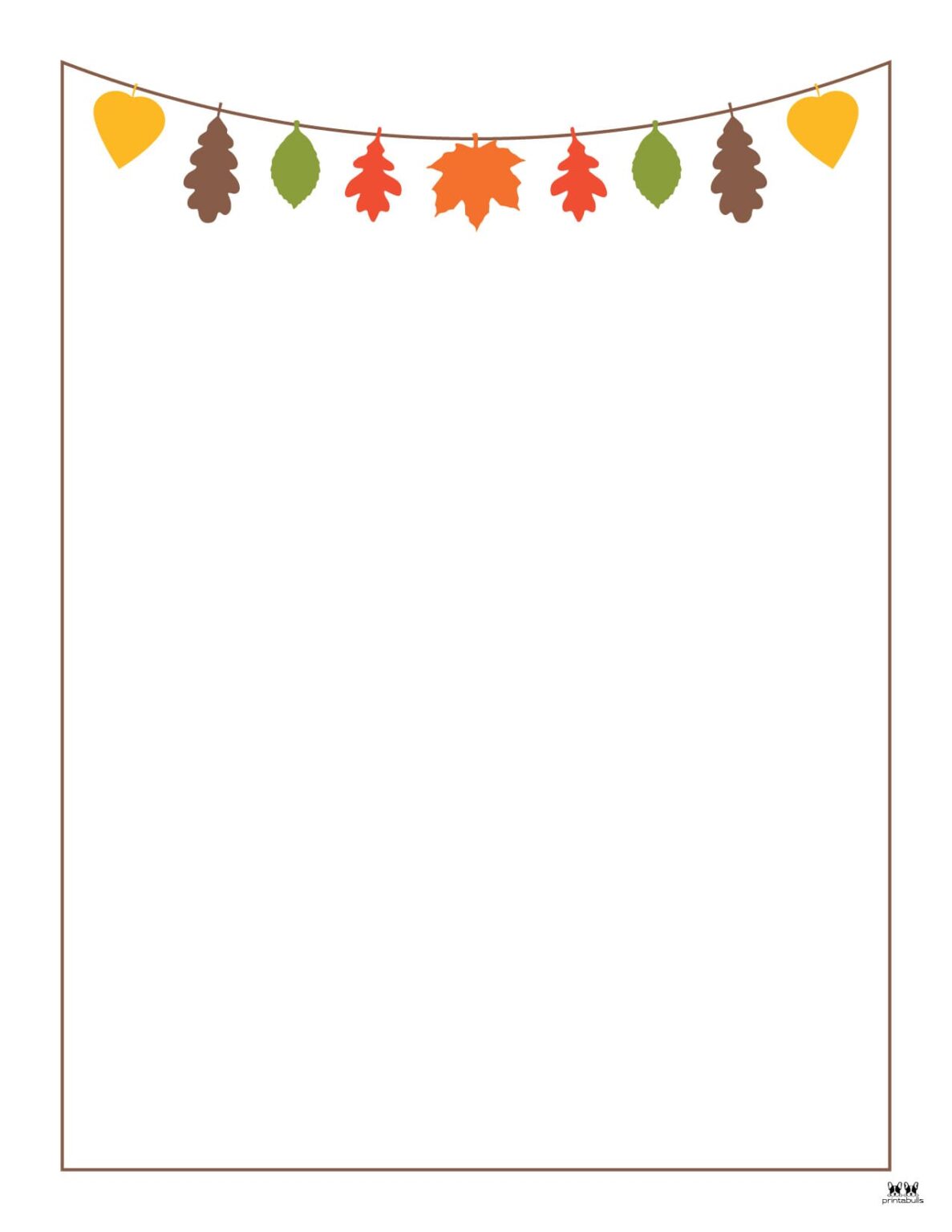 Leaf Borders - 30 FREE Printable Borders | Printabulls