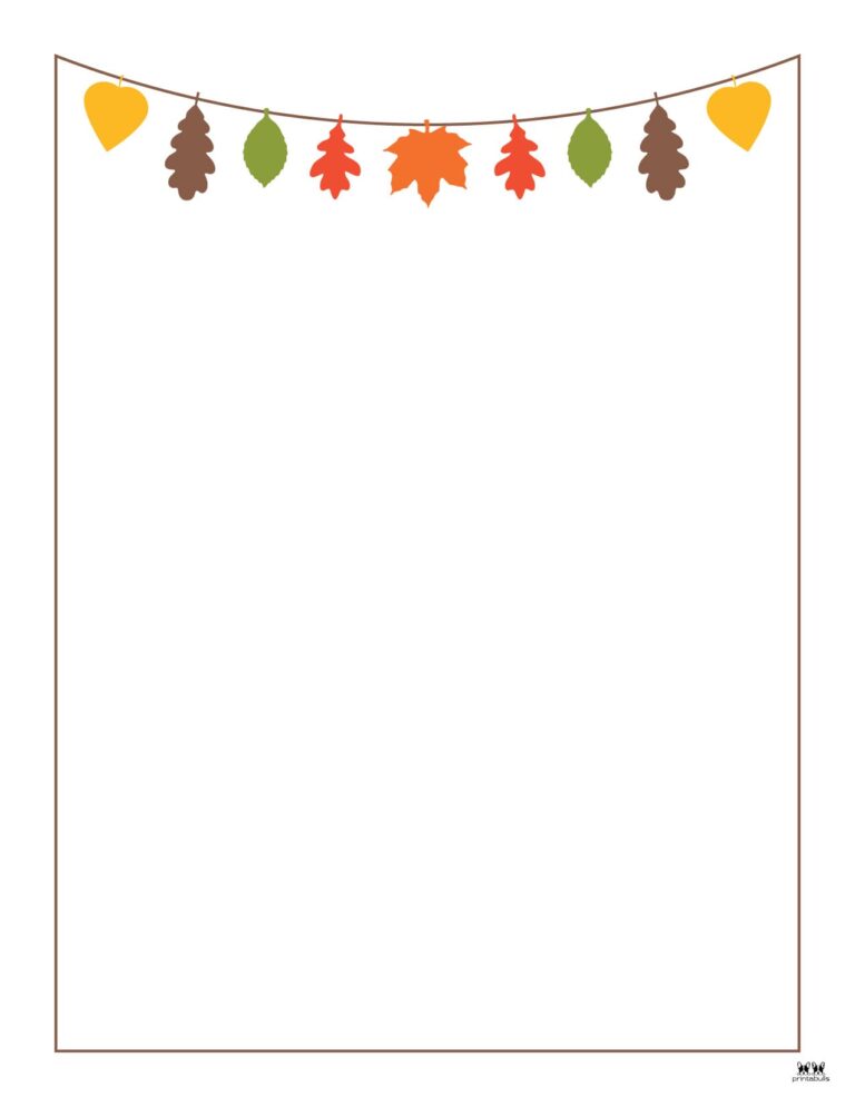 Leaf Borders - 30 FREE Printable Borders | Printabulls