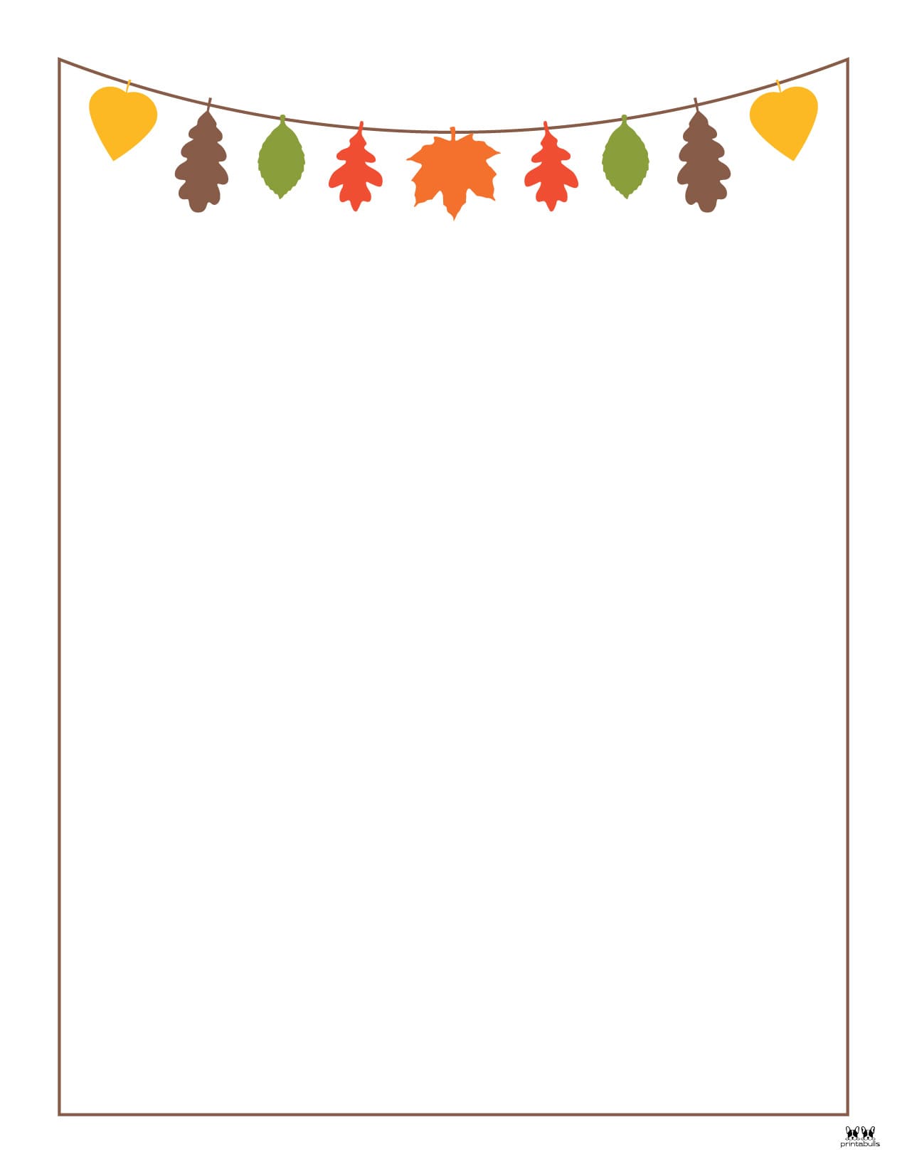 Leaf Borders - 30 FREE Printable Borders | Printabulls