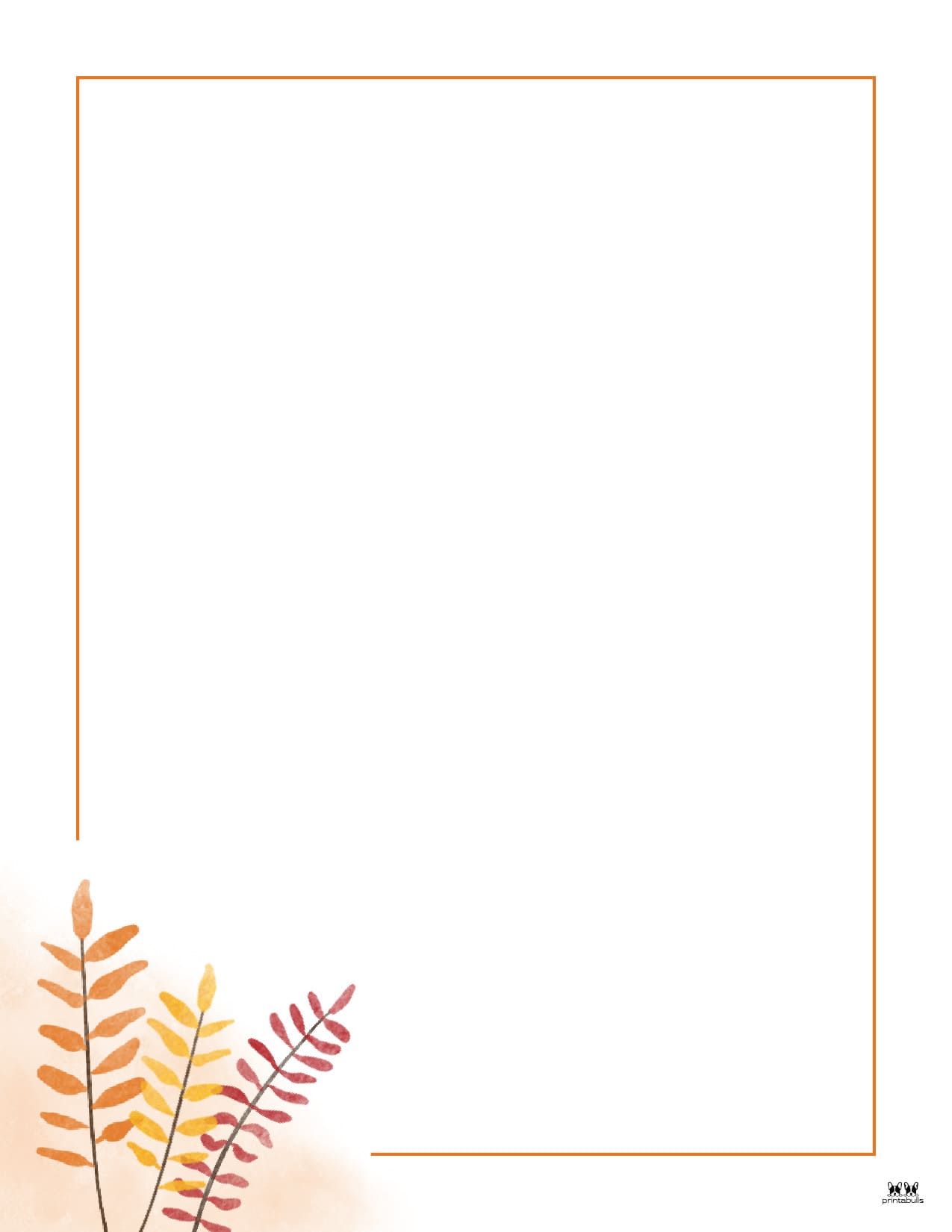 Leaf Borders - 30 FREE Printable Borders | Printabulls