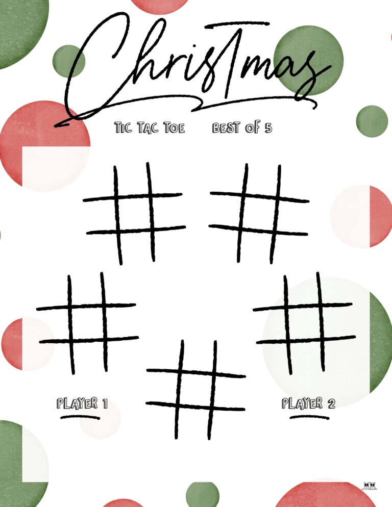 Christmas Tic Tac Toe Printables | Printabulls