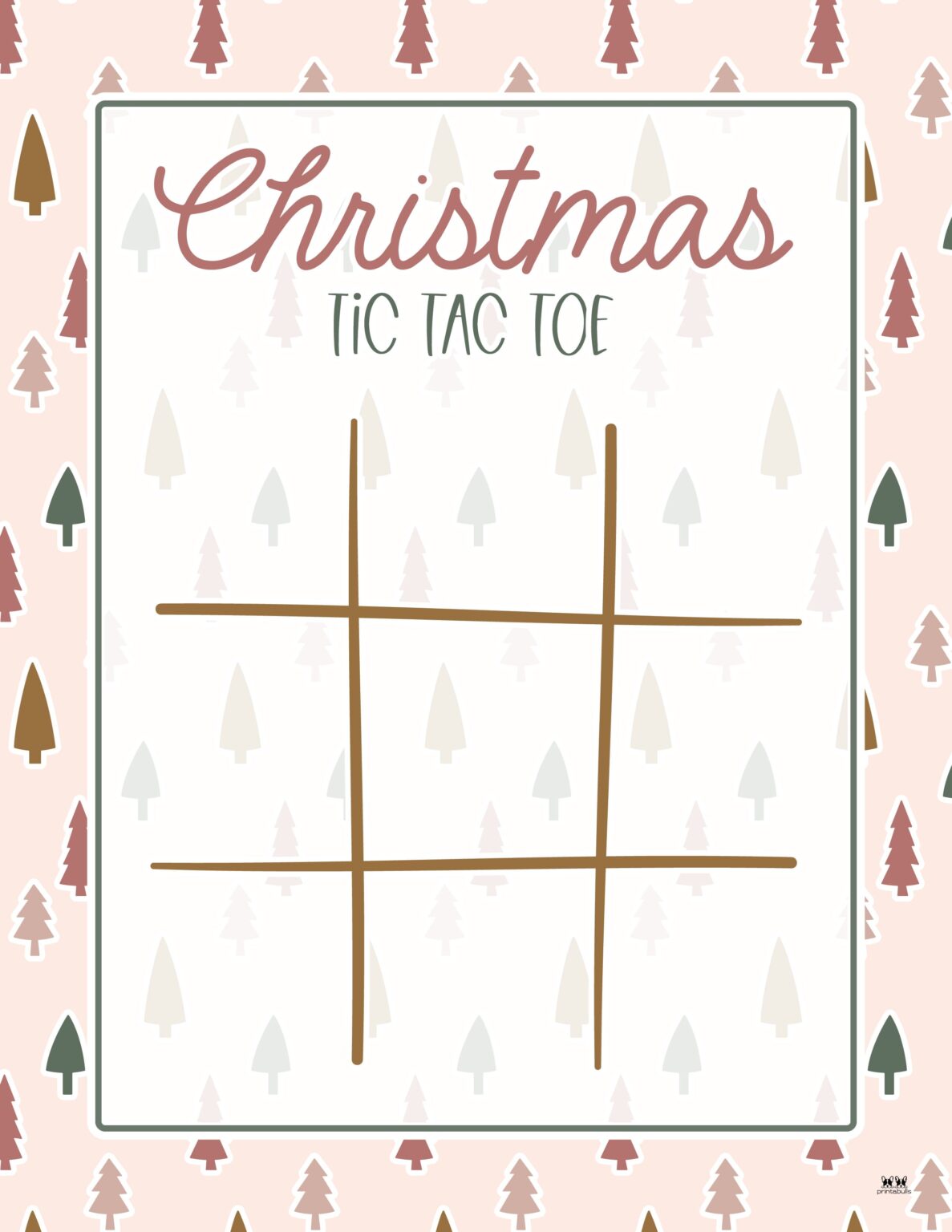 Christmas Tic Tac Toe Printables | Printabulls