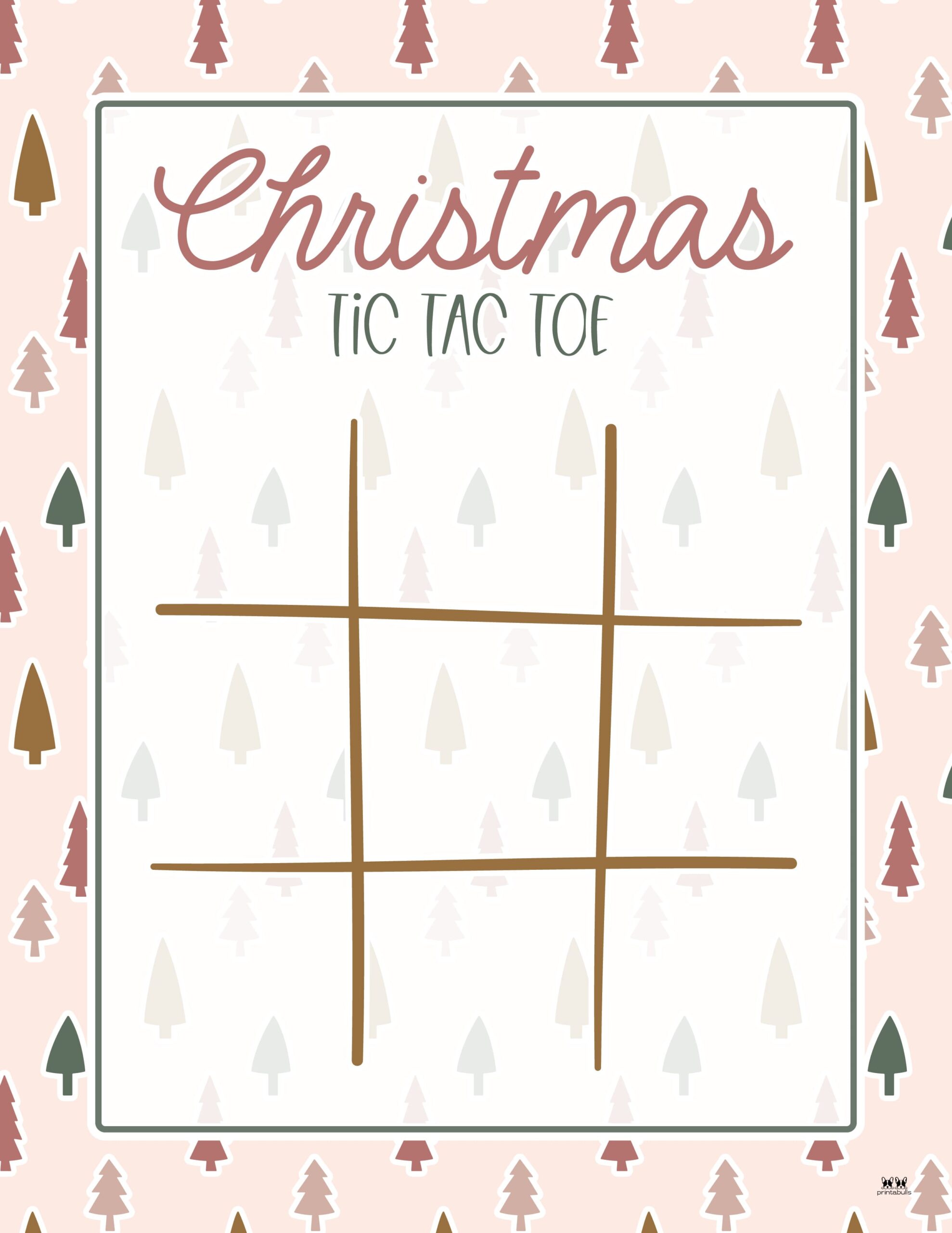 Christmas Tic Tac Toe Printables | Printabulls