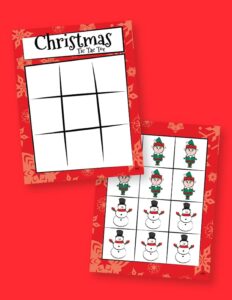 Christmas Tic Tac Toe Printables | Printabulls