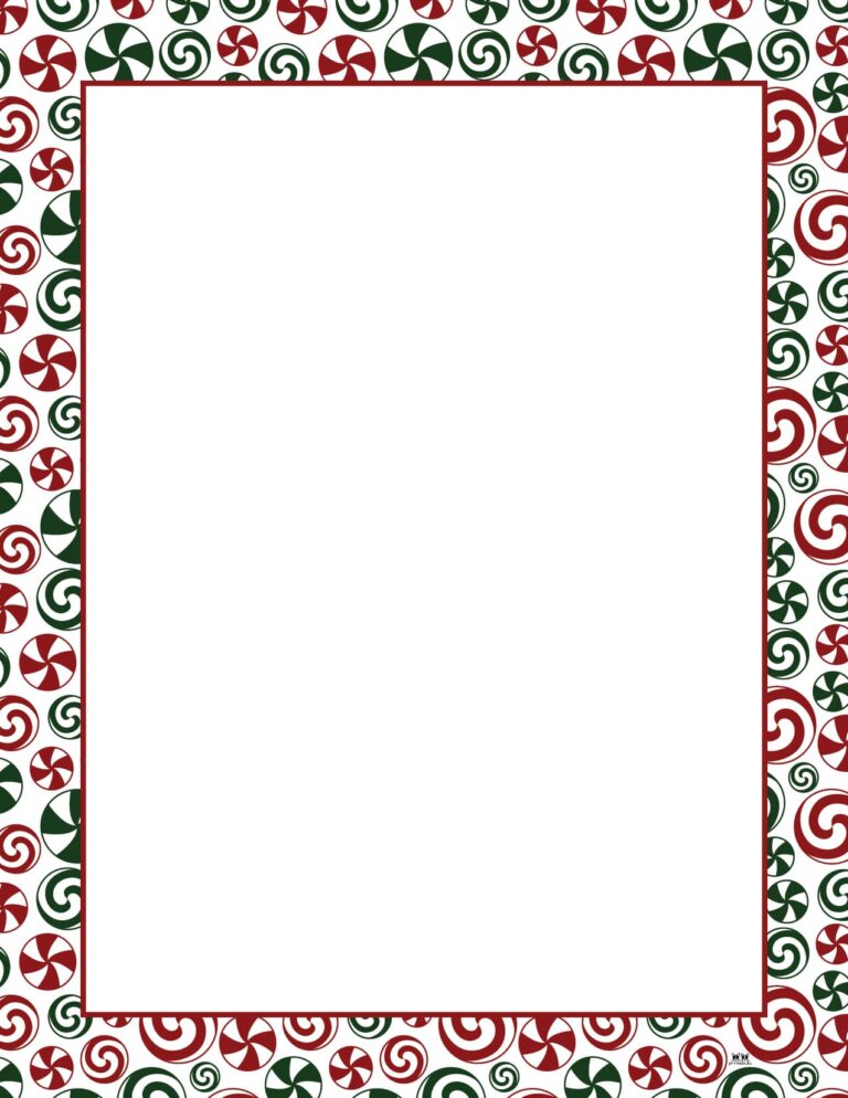 Christmas Borders - 60 FREE Printable Borders | Printabulls