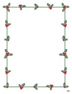 Christmas Borders - 60 FREE Printable Borders | Printabulls