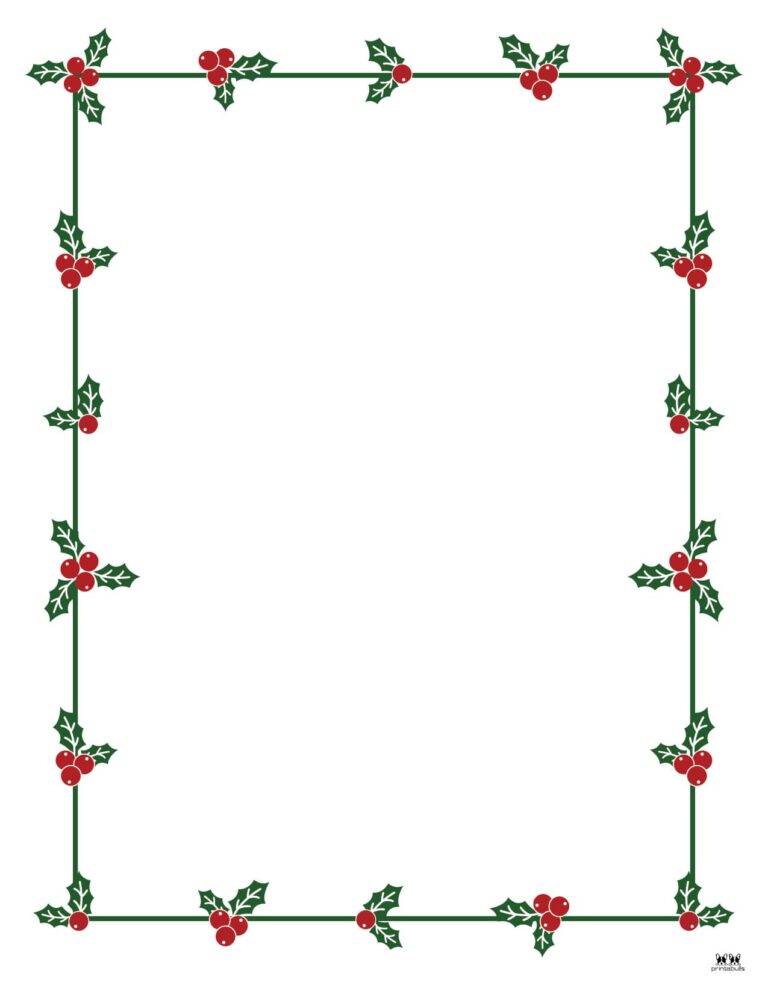 Christmas Borders - 60 FREE Printable Borders | Printabulls