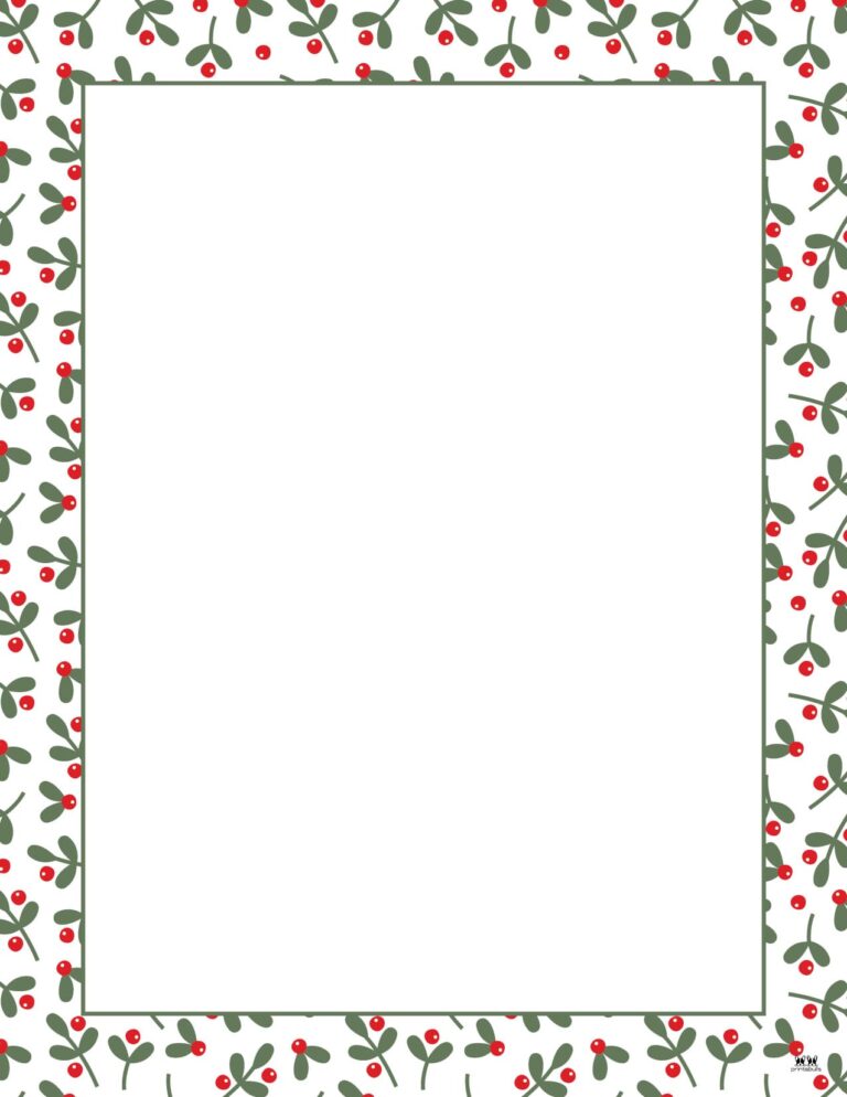 Christmas Borders - 60 FREE Printable Borders | Printabulls