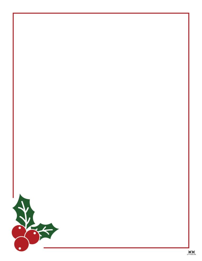 Christmas Borders - 60 FREE Printable Borders | Printabulls