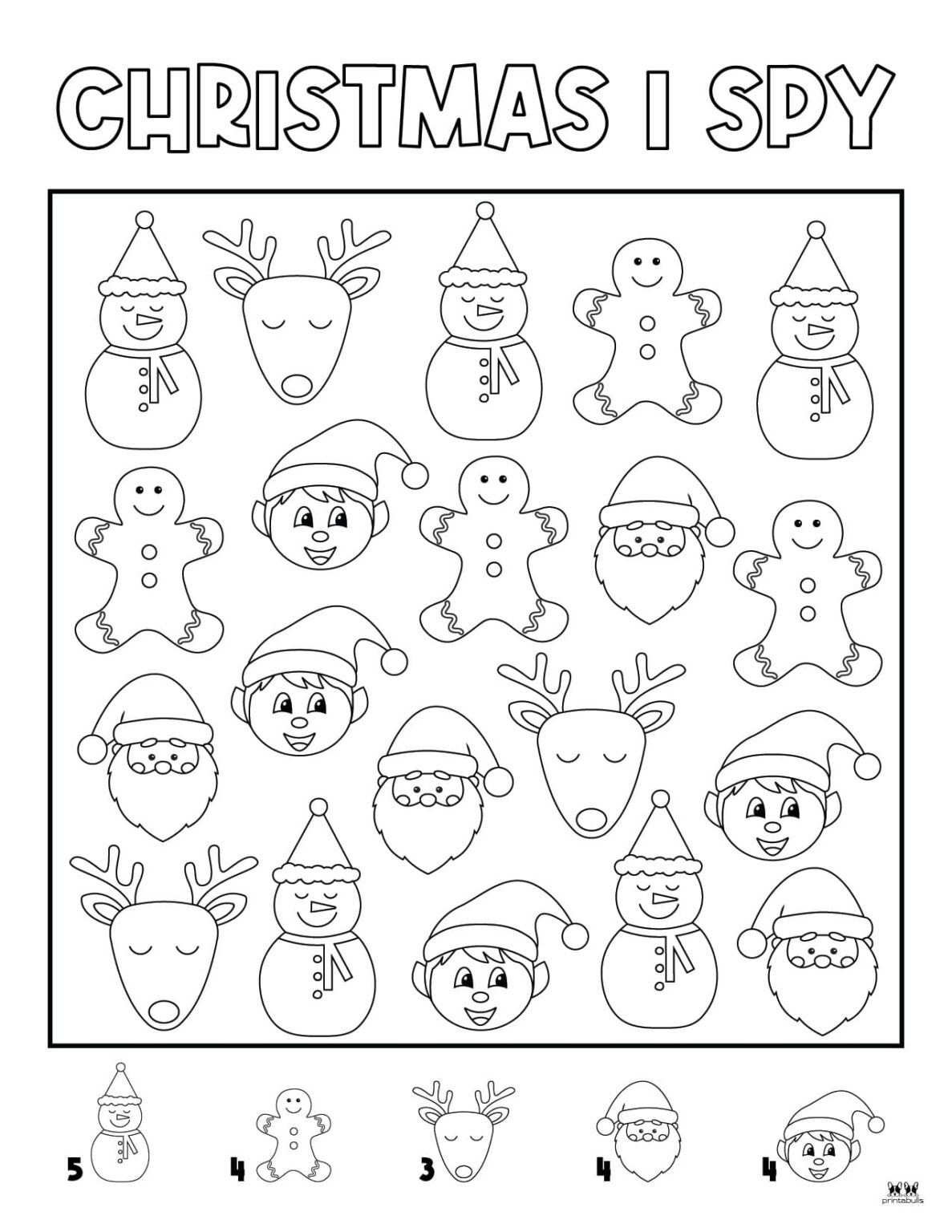 Christmas I Spy - 8 FREE Printables | Printabulls
