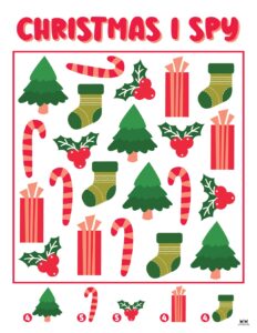 Christmas I Spy - 8 FREE Printables | Printabulls