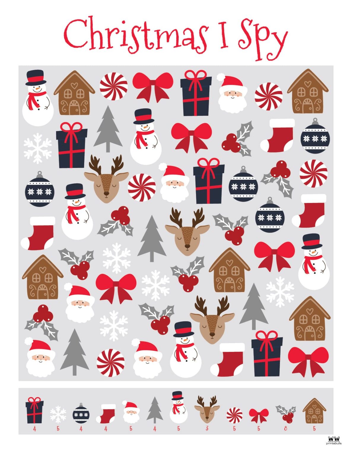 Christmas I Spy - 8 FREE Printables | Printabulls