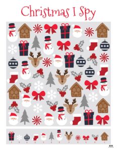 Christmas I Spy - 8 FREE Printables | Printabulls