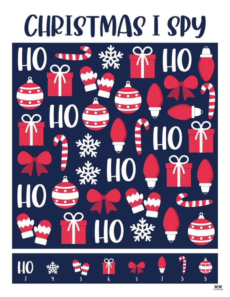 Christmas I Spy - 8 FREE Printables | Printabulls