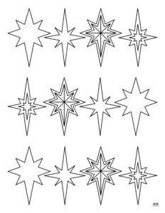 Christmas Stars - 25 FREE Printables | Printabulls