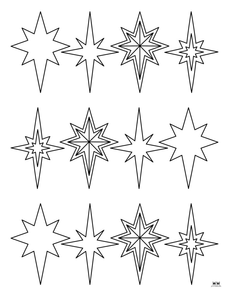 Christmas Stars - 25 FREE Printables | Printabulls