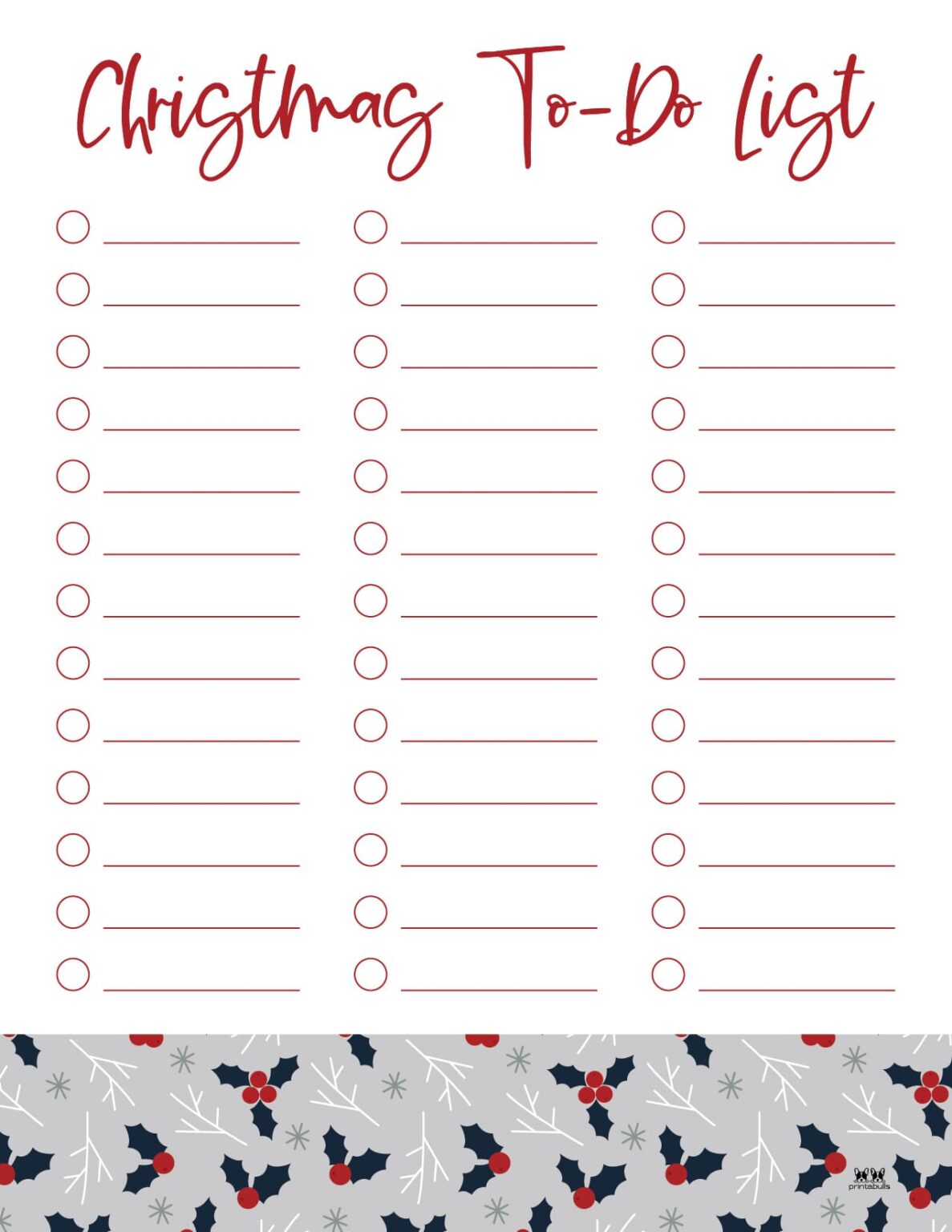 Christmas To Do Lists - 10 FREE Lists | Printabulls