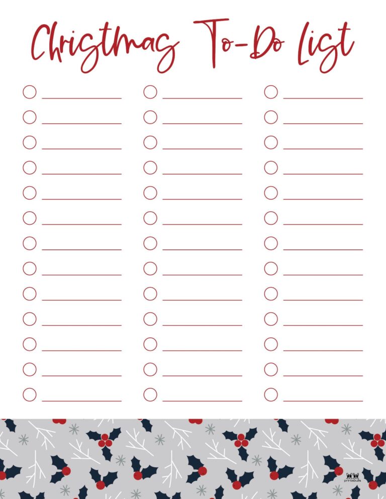 Christmas To Do Lists - 10 FREE Lists | Printabulls