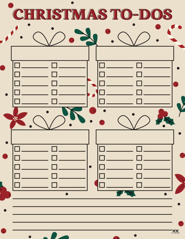 Christmas To Do Lists - 10 FREE Lists | Printabulls