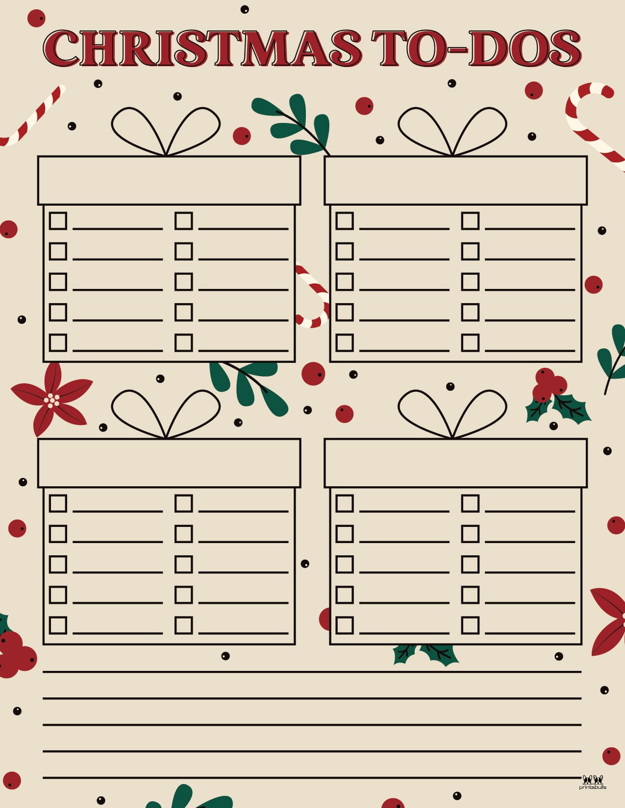 Christmas To Do Lists - 10 FREE Lists | Printabulls
