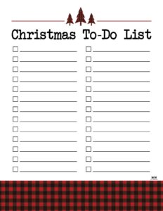 Christmas To Do Lists - 10 FREE Lists - PrintaBulk