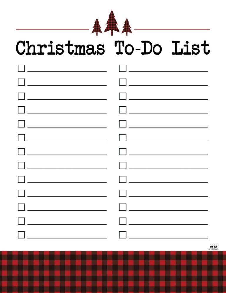 Christmas To Do Lists - 10 FREE Lists | Printabulls