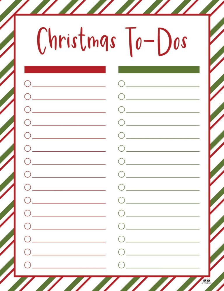 Christmas To Do Lists - 10 FREE Lists | Printabulls