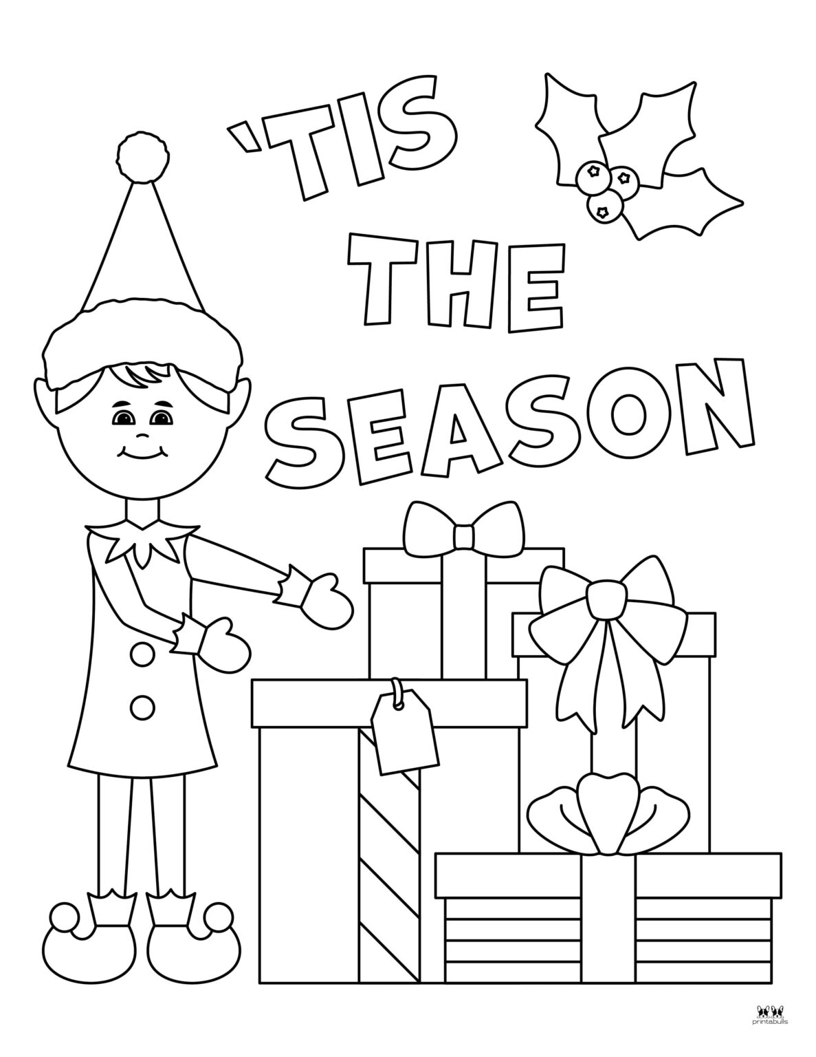 Elf Coloring Pages - 25 FREE Printable Pages | Printabulls