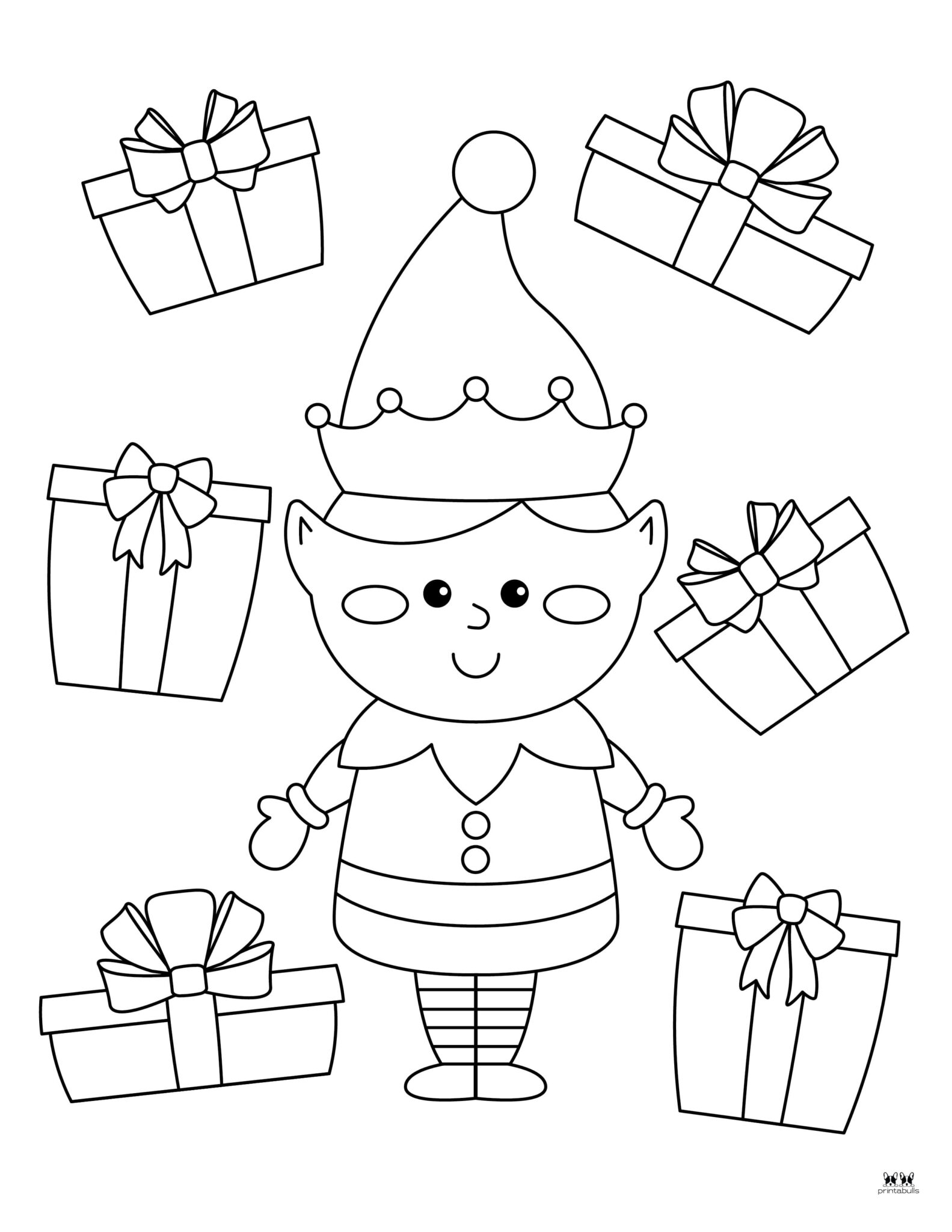 Elf Coloring Pages - 25 FREE Printable Pages | Printabulls