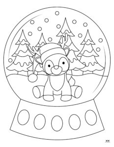 Snow Globe Coloring Pages & Templates - 25 Pages | Printabulls