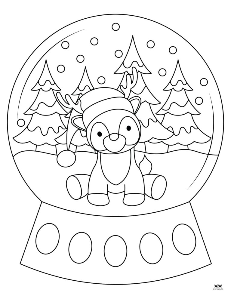 Snow Globe Coloring Pages & Templates - 25 Pages | Printabulls