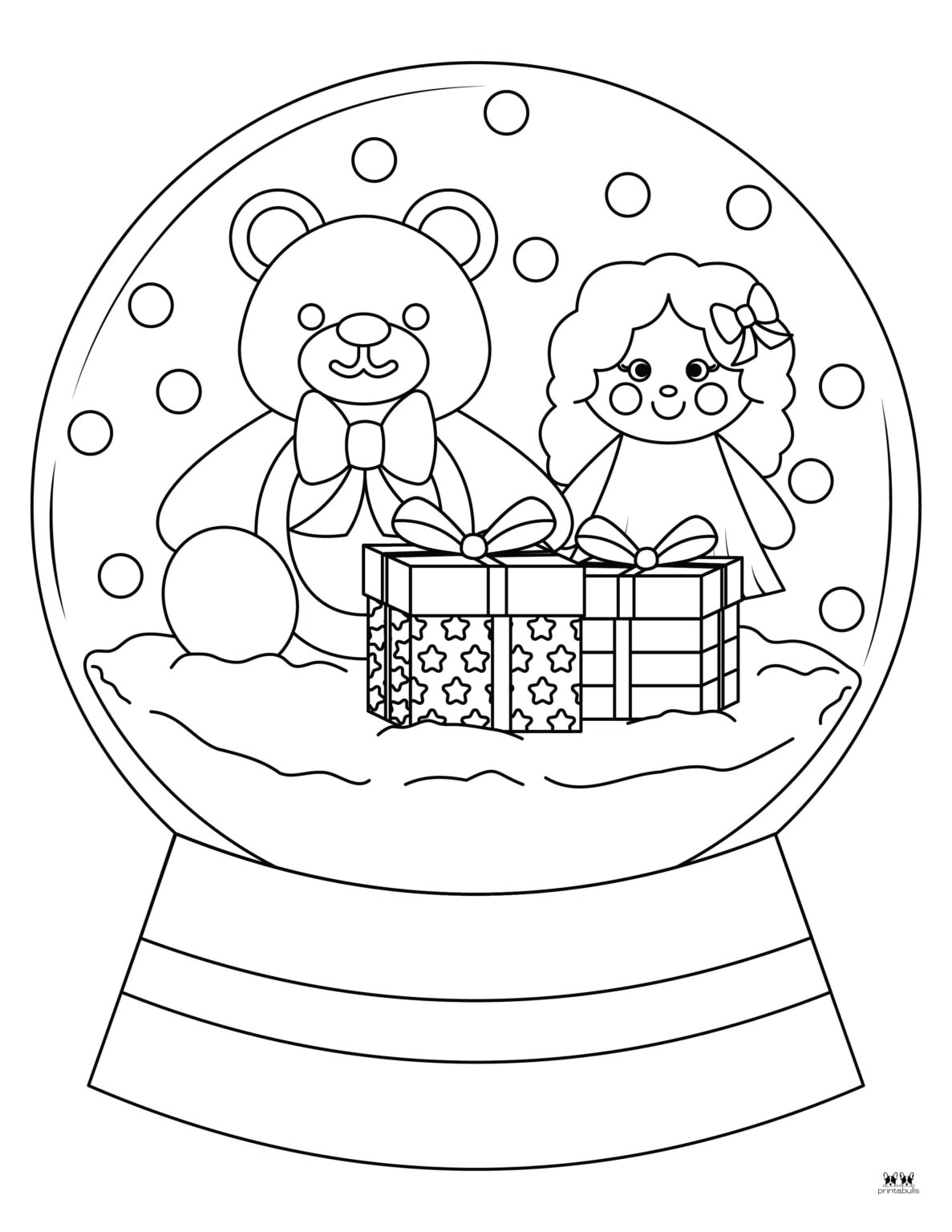 Snow Globe Coloring Pages & Templates - 25 Pages | Printabulls