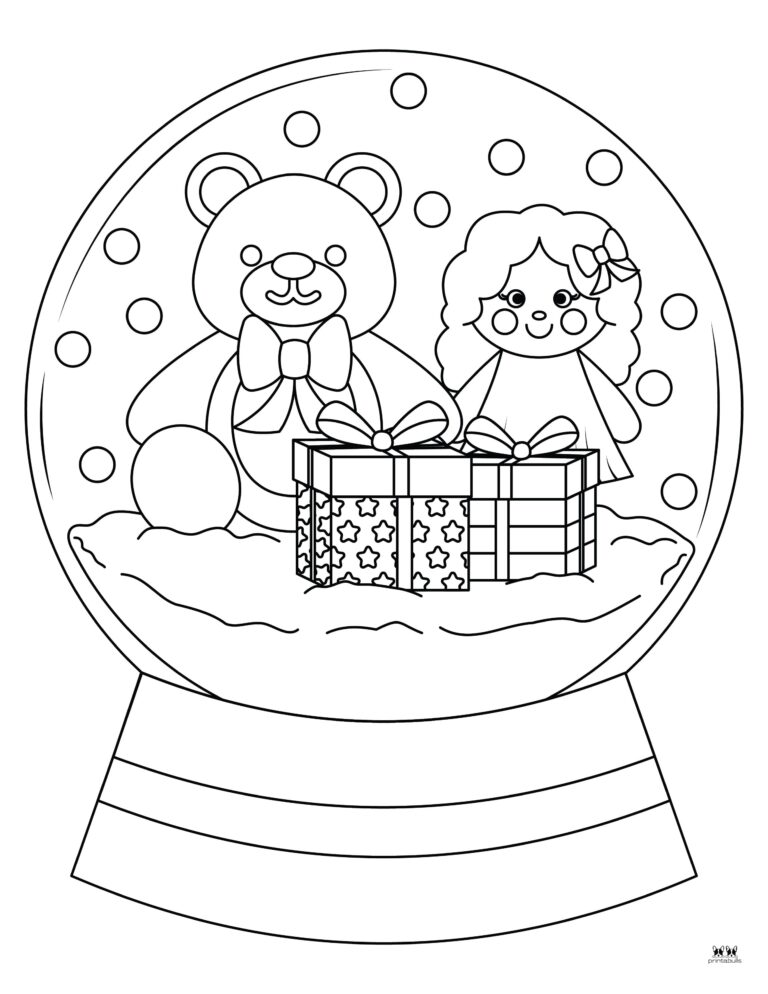 Snow Globe Coloring Pages & Templates - 25 Pages | Printabulls