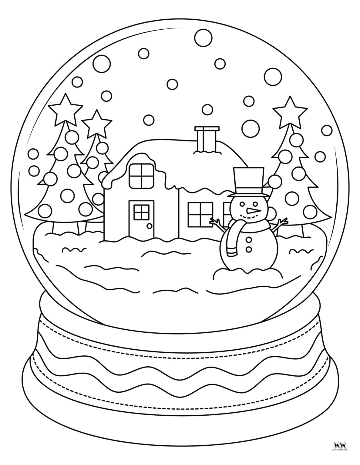 Snow Globe Coloring Pages & Templates - 25 Pages - PrintaBulk